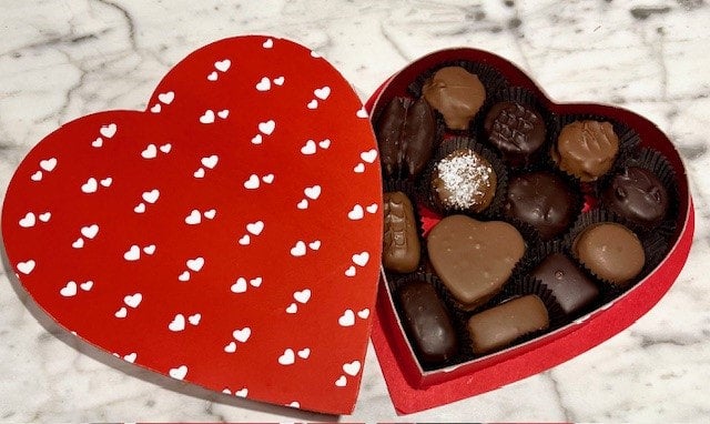 1/2lb Assorted Chocolate Heart Box | Schneider's Sweet Shop